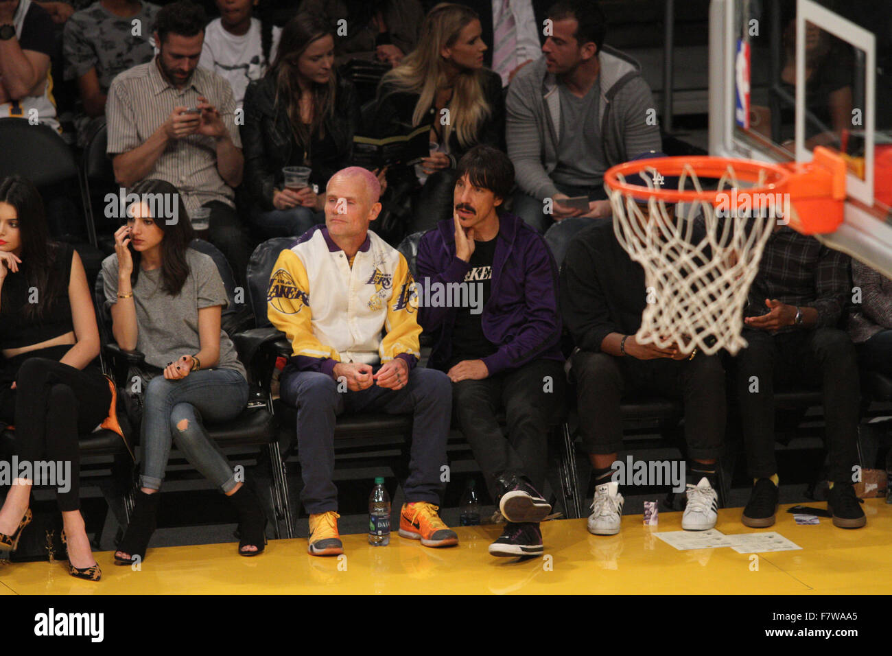 Celebrities at the Staples Center as The Dallas Mavericks defeated the ...