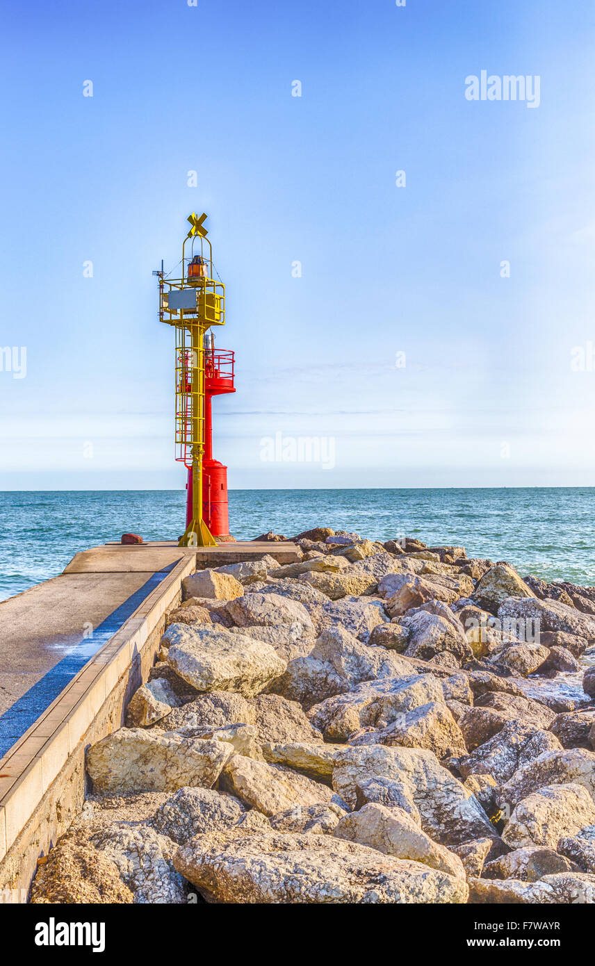 Red yellow lighthouse hi-res stock photography and images - Alamy