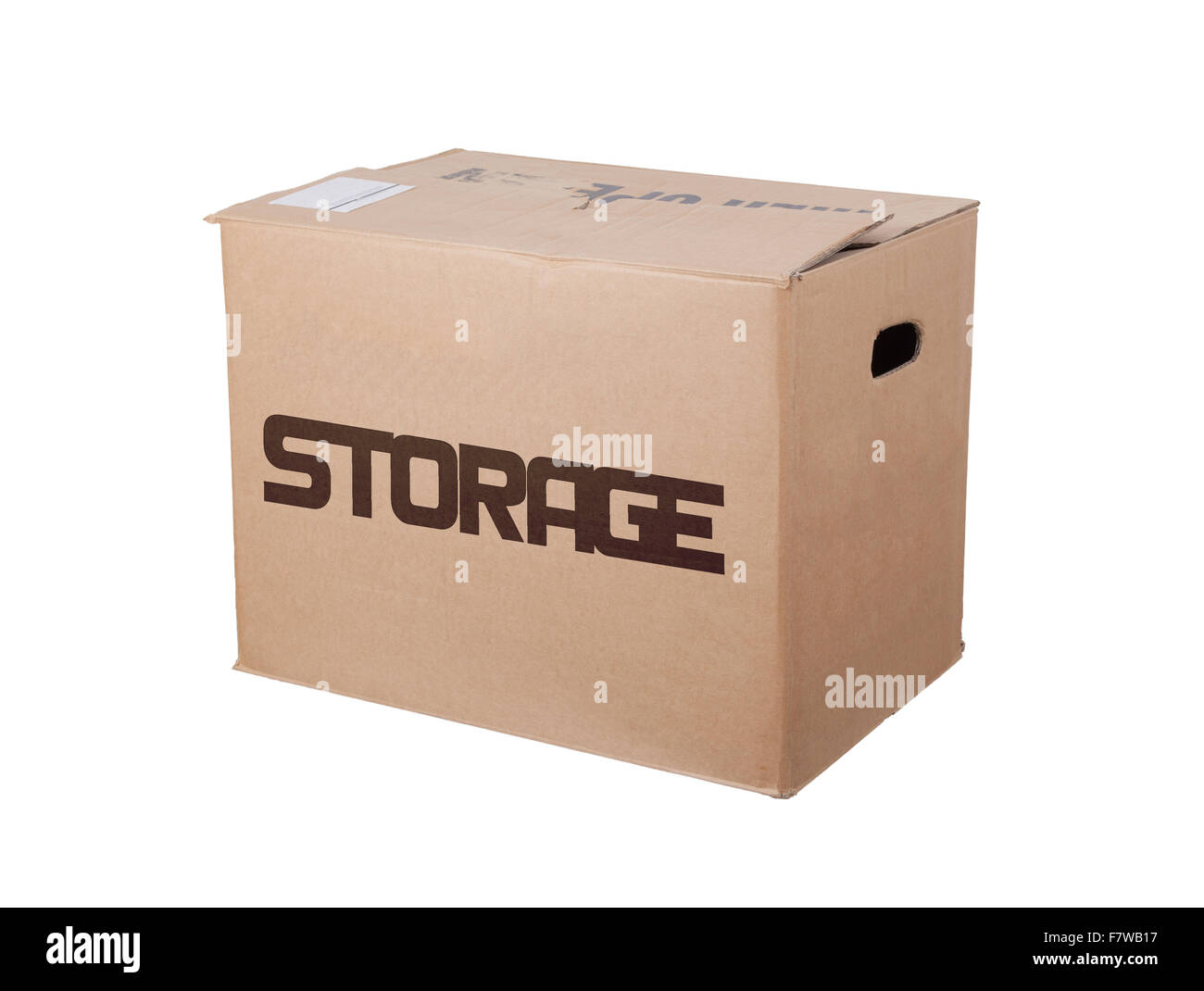 Closed cardboard box, isolated on a white background, storage Stock ...