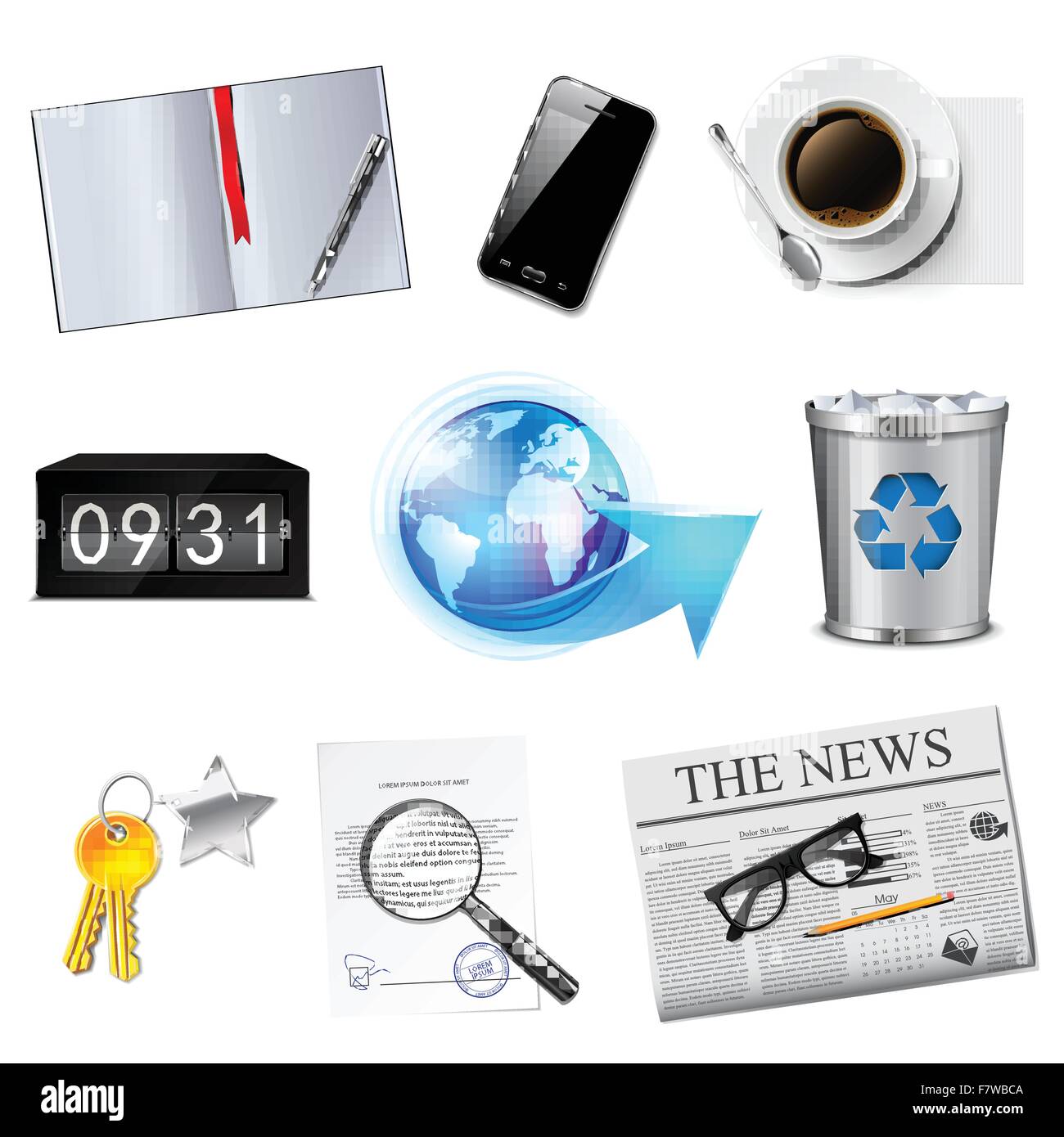 Businessman office coffee time Cut Out Stock Images & Pictures - Alamy