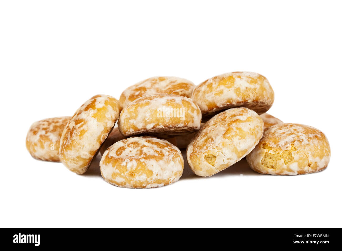 Russian mint gingerbreads. Isolated over white background Stock Photo ...