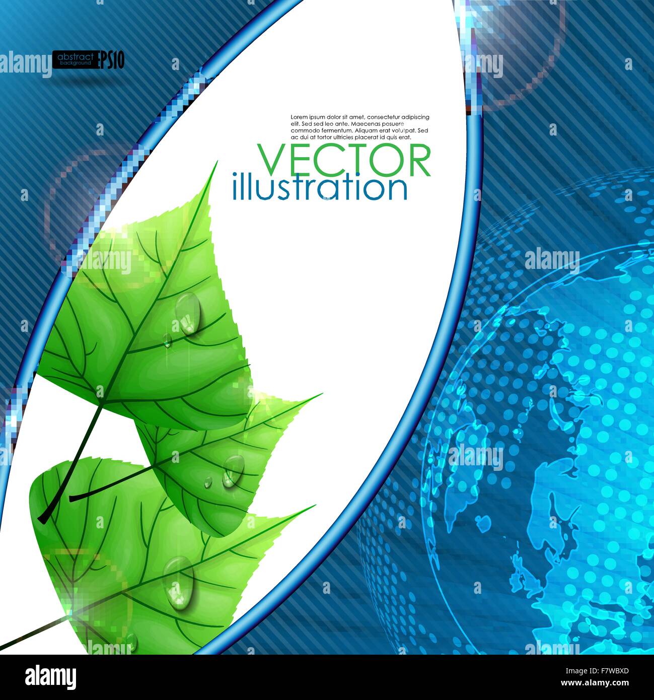 Eco Background With Leaves Stock Vector Image & Art - Alamy