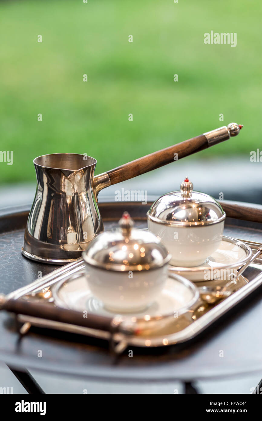 Turkish Coffee Set with Cups, Istanbul, Turkey Stock Photo - Alamy