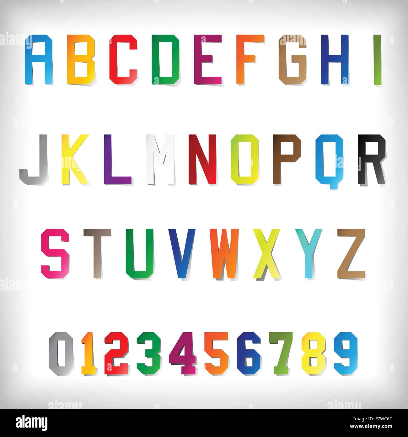 Vector Paper Alphabet Set Stock Vector Image & Art - Alamy