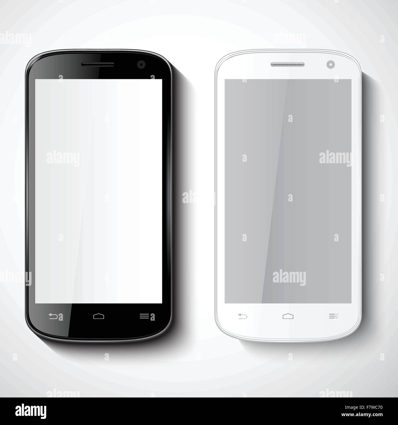 Vector smart phones on white background Stock Vector Image & Art - Alamy