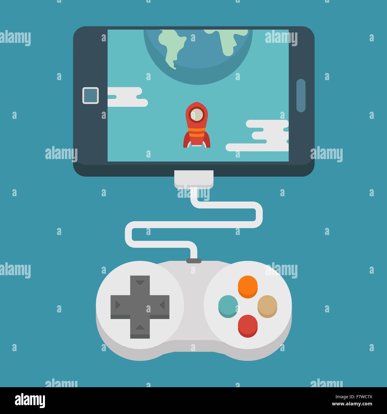 Mobile game concept 3d Stock Vector Images - Alamy