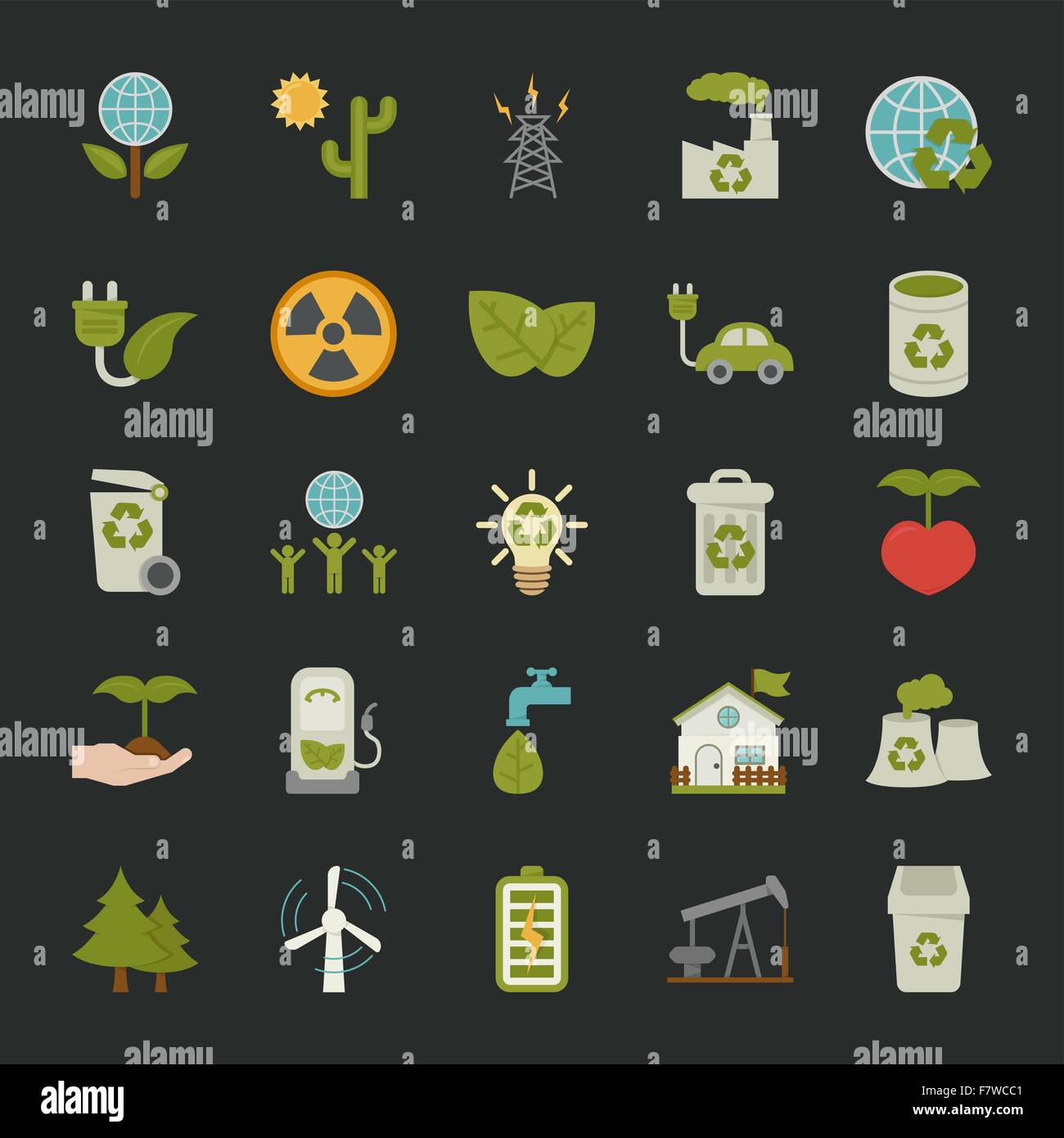 Green battery clean energy fuel Stock Vector Images - Alamy