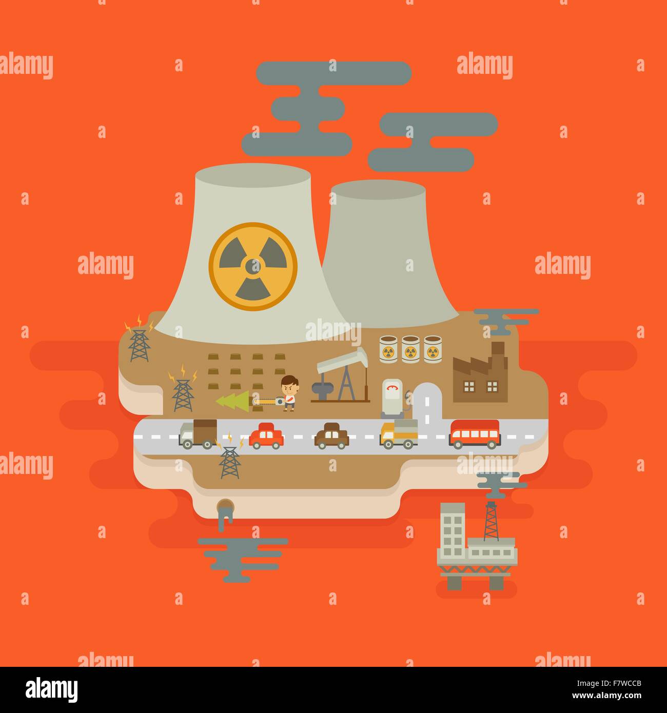 global warning concept , flat design Stock Vector Image & Art - Alamy