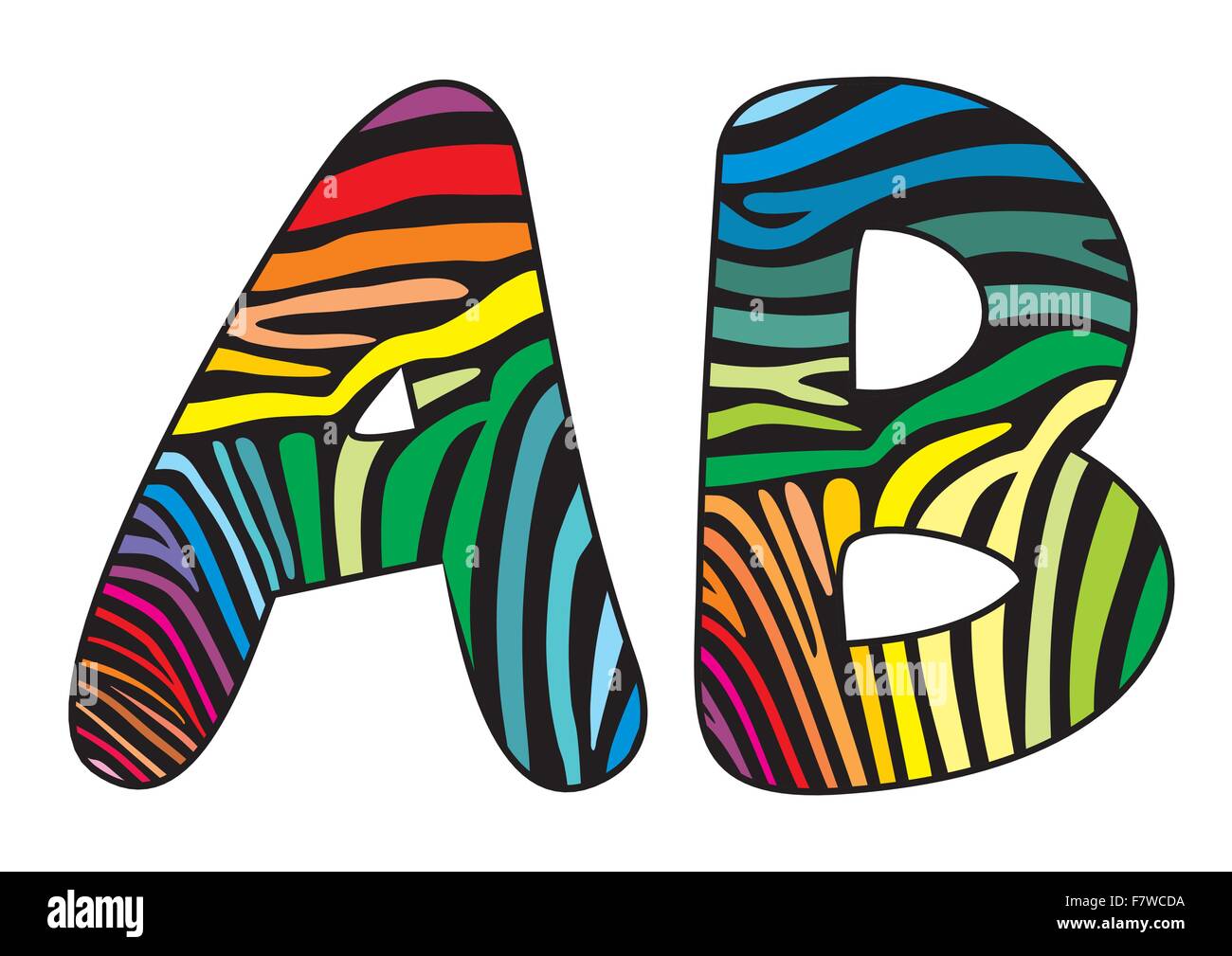 Background skin zebra letter A,B Stock Vector Image & Art - Alamy