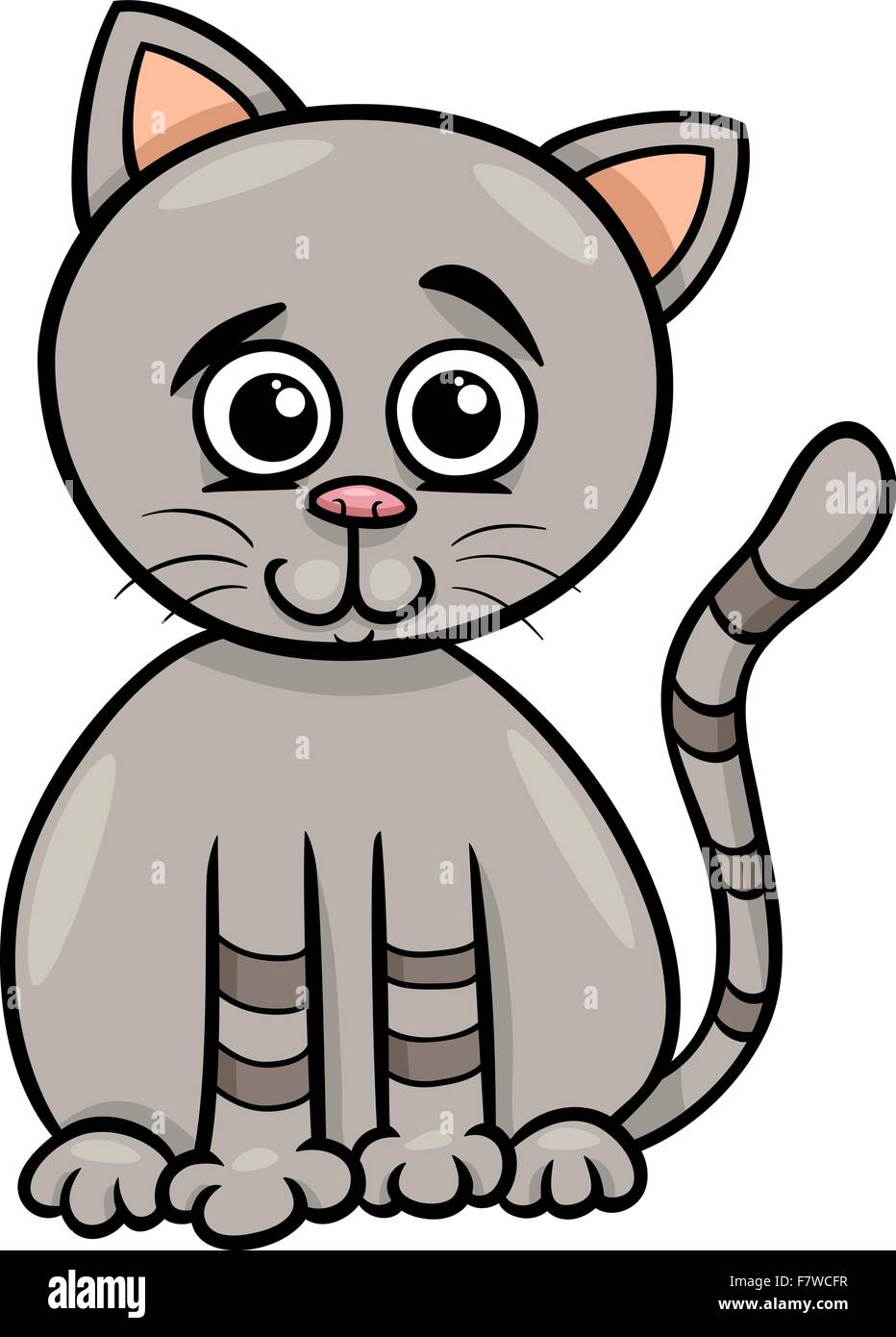 cute cat cartoon illustration Stock Vector Image & Art - Alamy