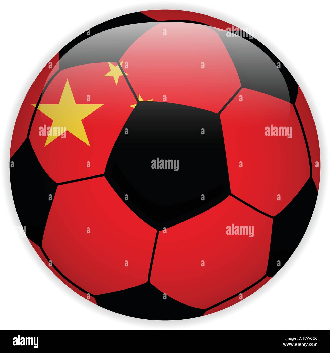 China Flag with Soccer Ball Background Stock Vector Image & Art - Alamy