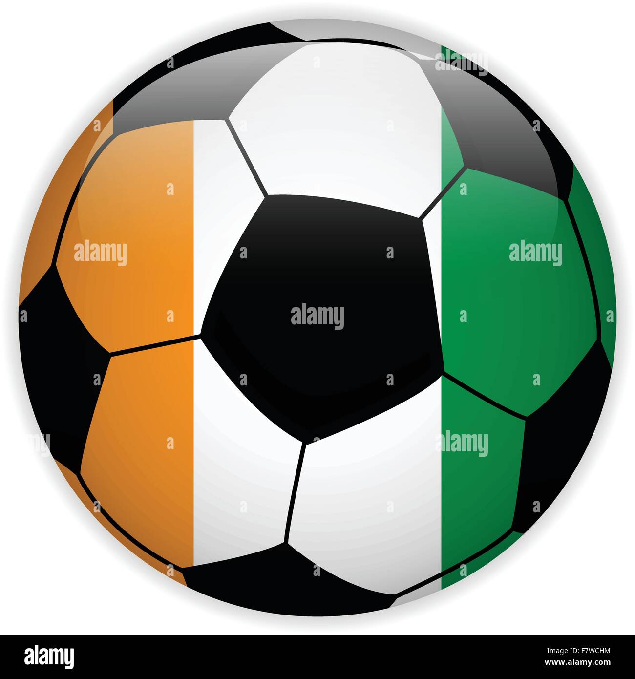 Ireland Flag with Soccer Ball Background Stock Vector Image & Art - Alamy