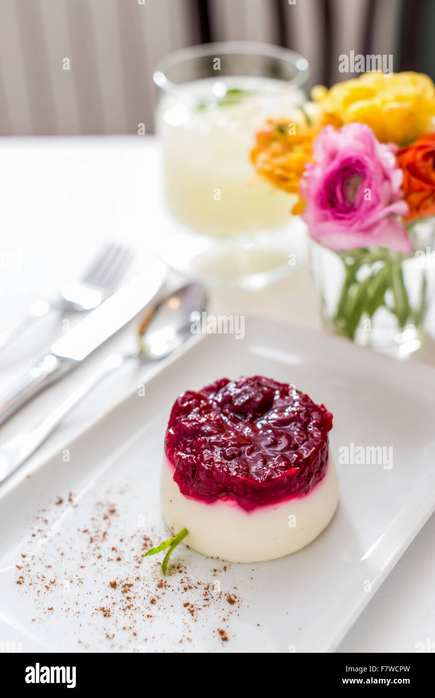 Desert Served in A Restaurant Stock Photo - Alamy