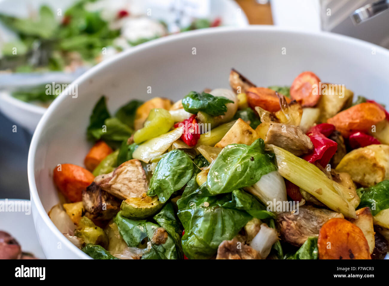 Cooked Vegetable in A Serving Bowl Stock Photo - Alamy