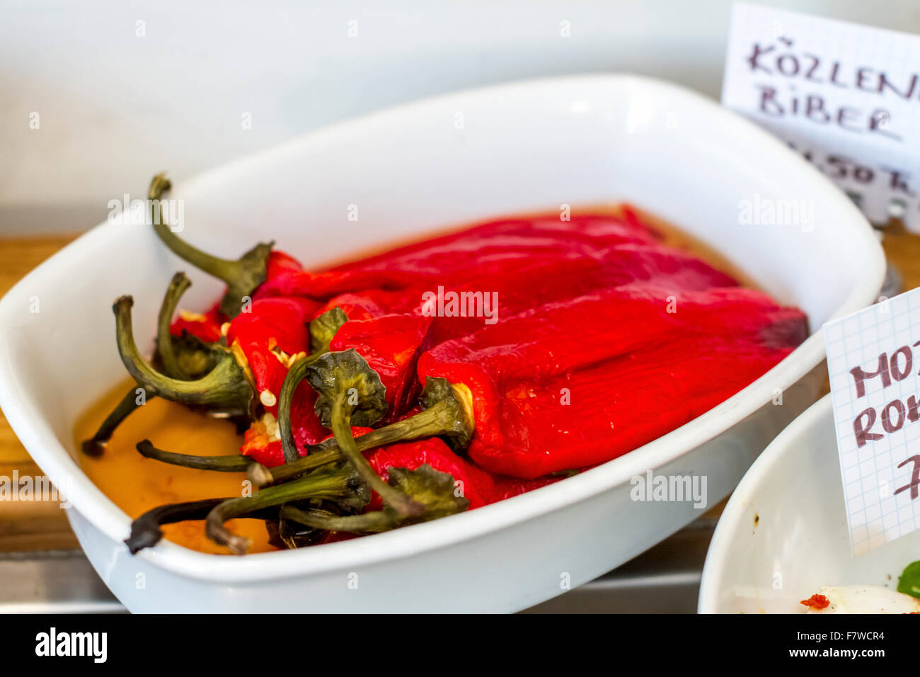 Cooked Chili Pepper Served in A Deep Platter Stock Photo - Alamy