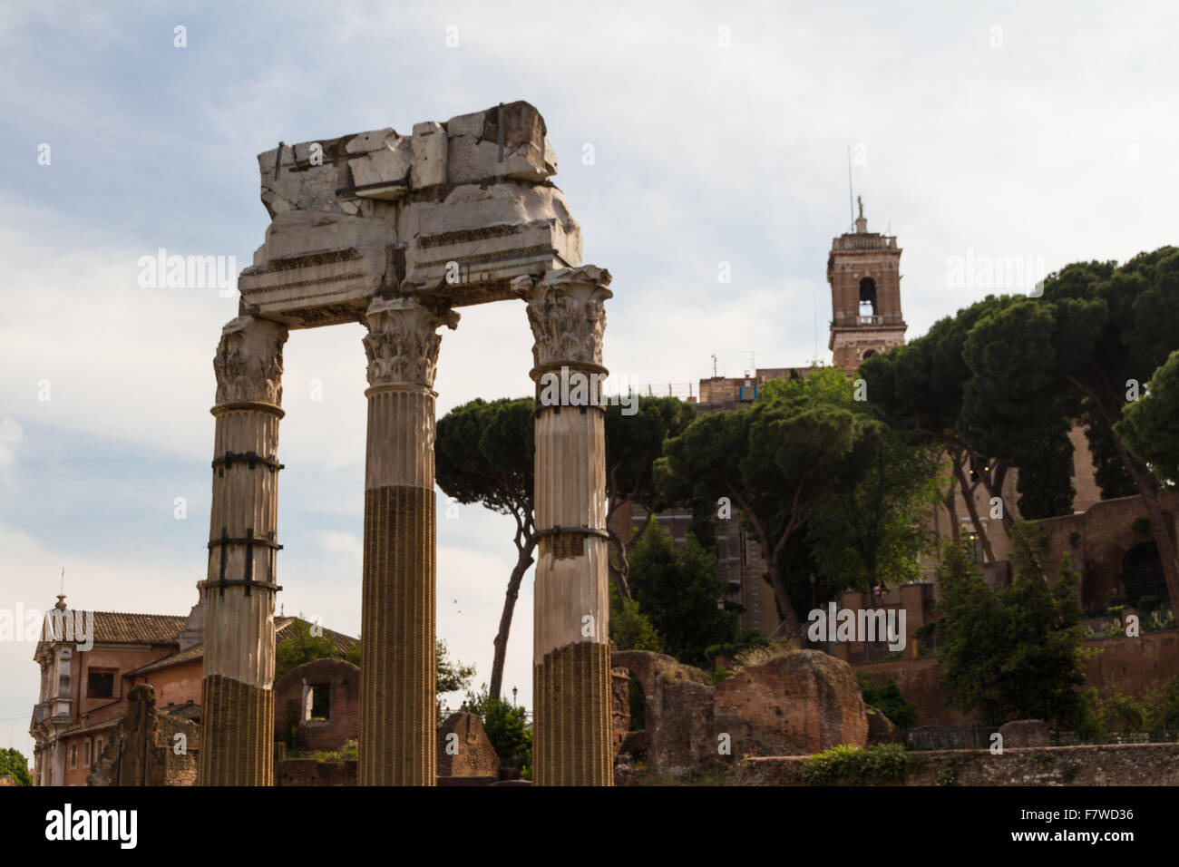 Building ruins and ancient columns in Rome, Italy Stock Photo - Alamy