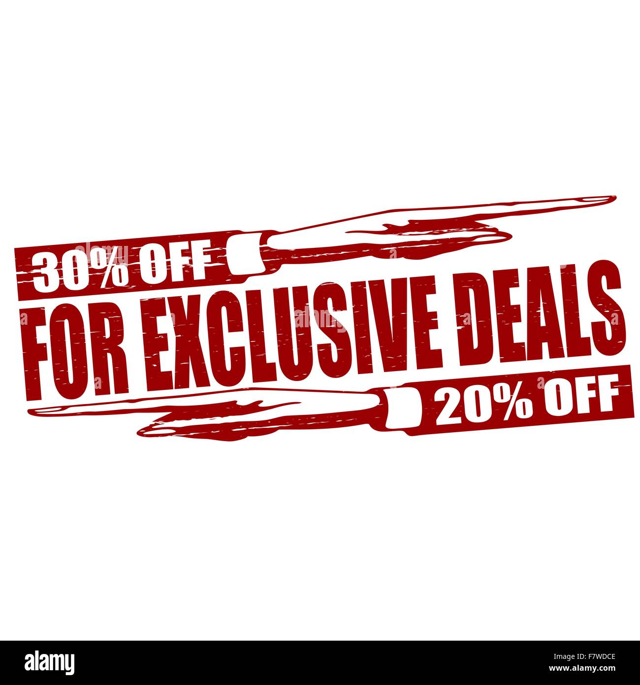 Red exclusive rubber stamp Stock Vector Images - Alamy