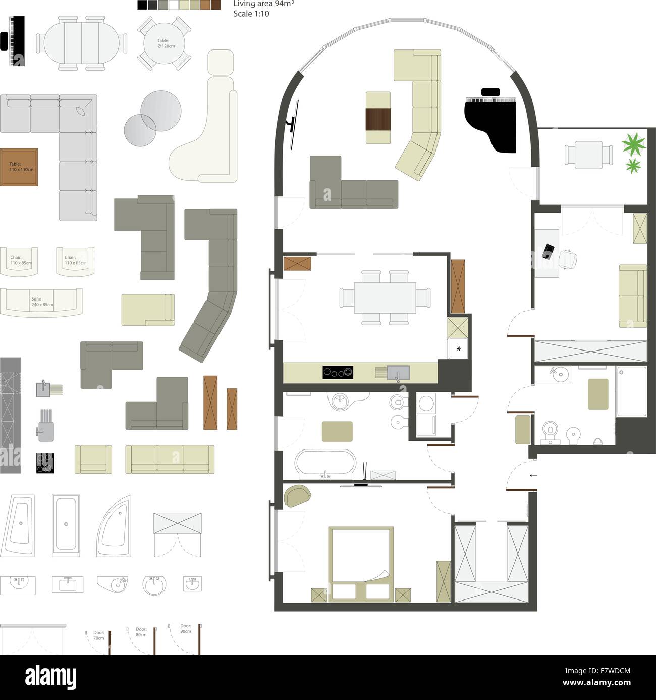 Figure flat sketch Stock Vector Images - Alamy