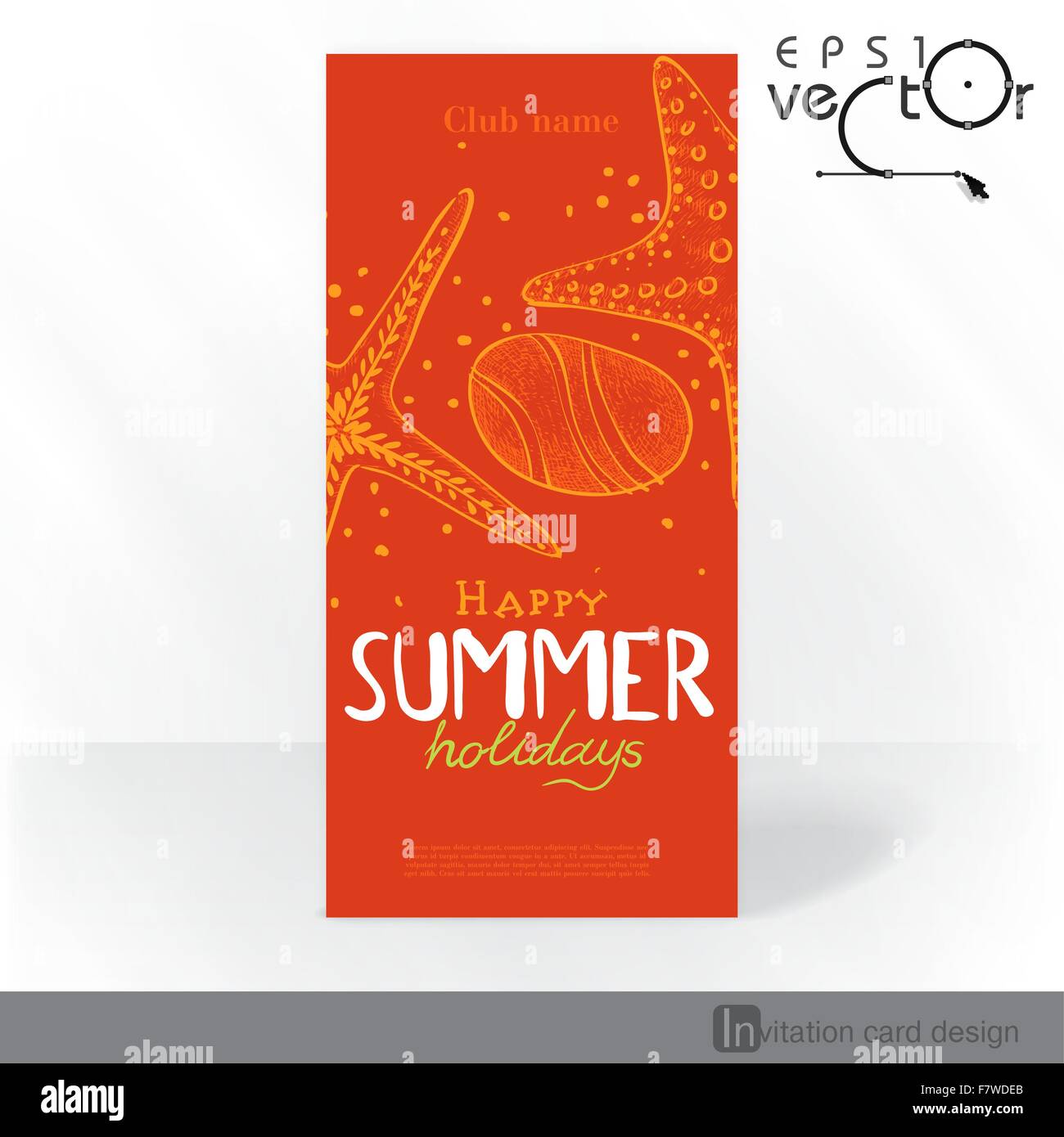 Party Invitation Card Design Template Stock Vector Image Art Alamy
