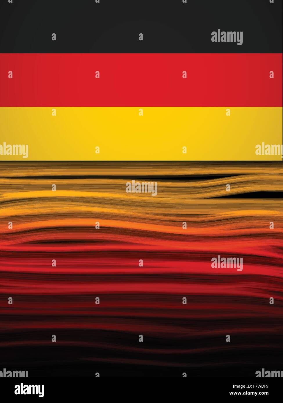 Germany Flag Wave Yellow Red Black Background Stock Vector Image & Art ...