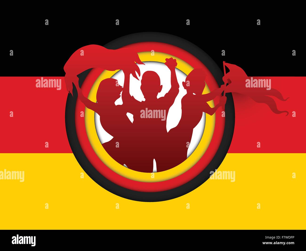 Cartoon people cheering waving hi-res stock photography and images - Alamy