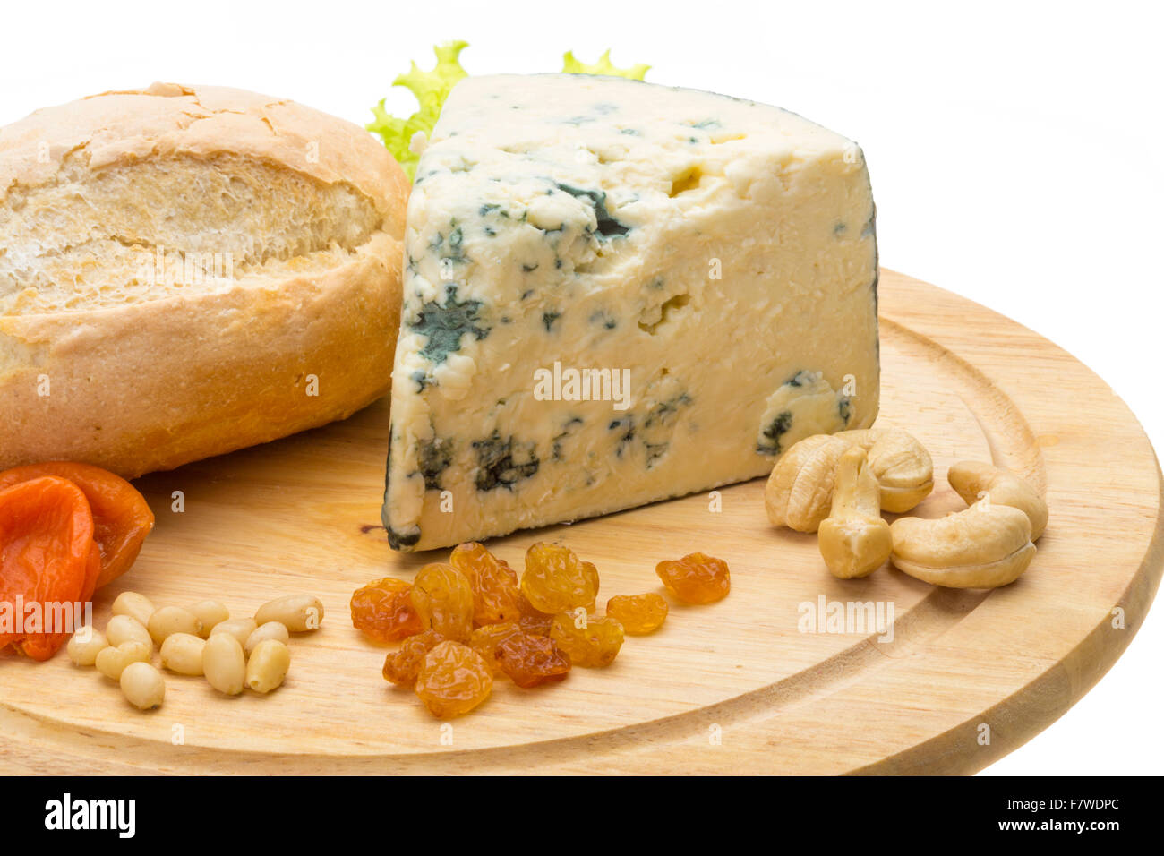 Slice of blue cheese Stock Photo - Alamy