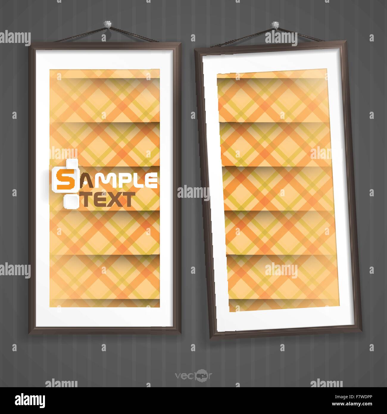 Yellow picture frame wood Stock Vector Images - Alamy