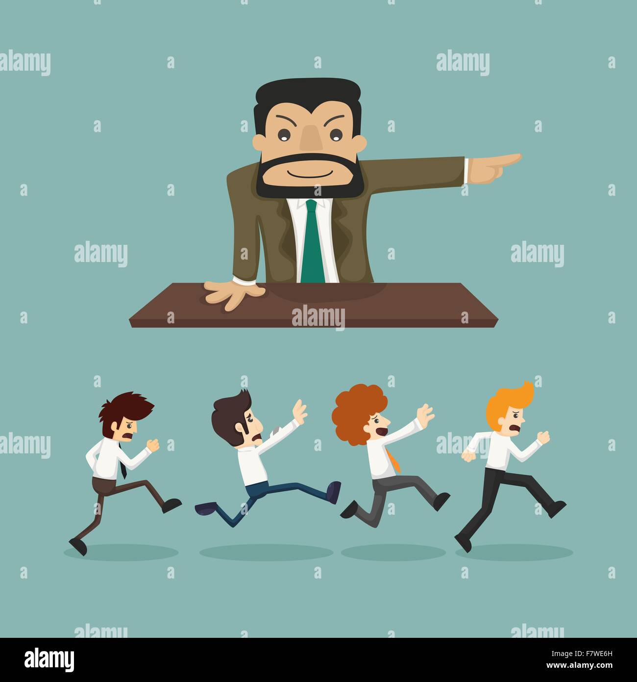 Overworked business man Stock Vector Images - Alamy