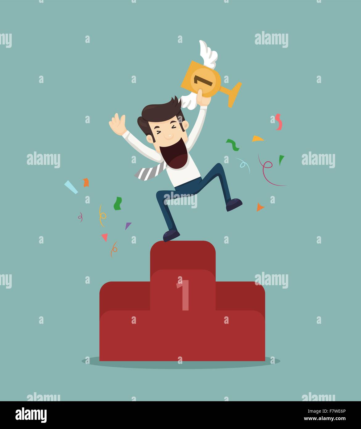 Business man the winner Stock Vector Image & Art - Alamy