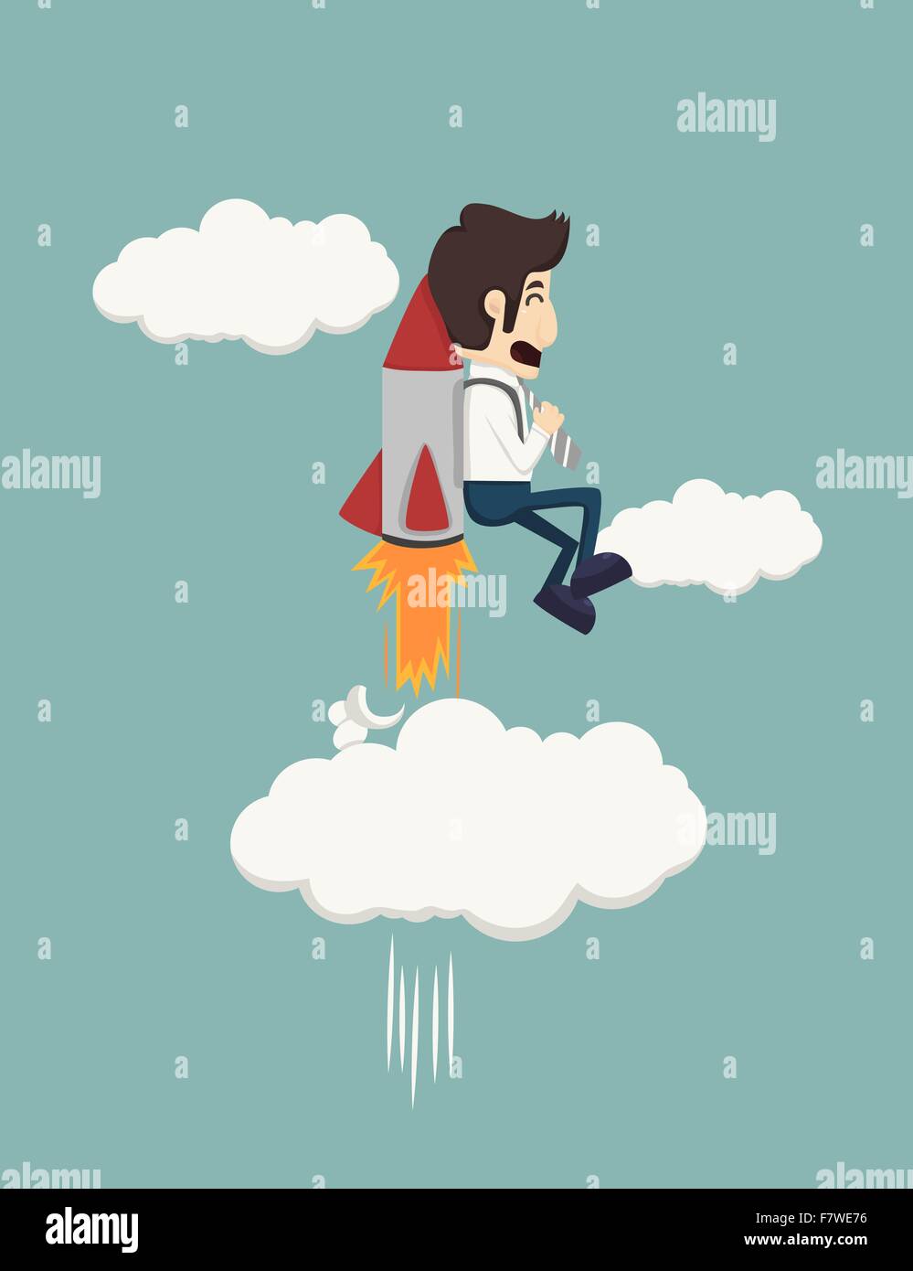 Business growth success concept rising Stock Vector Images - Alamy