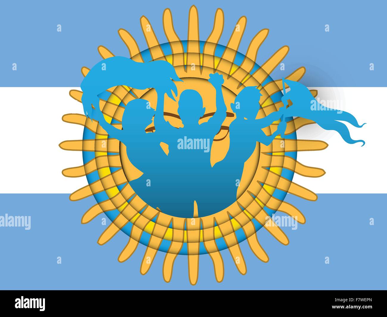 Argentina Soccer Fan Flag Cartoon Stock Vector Image & Art - Alamy