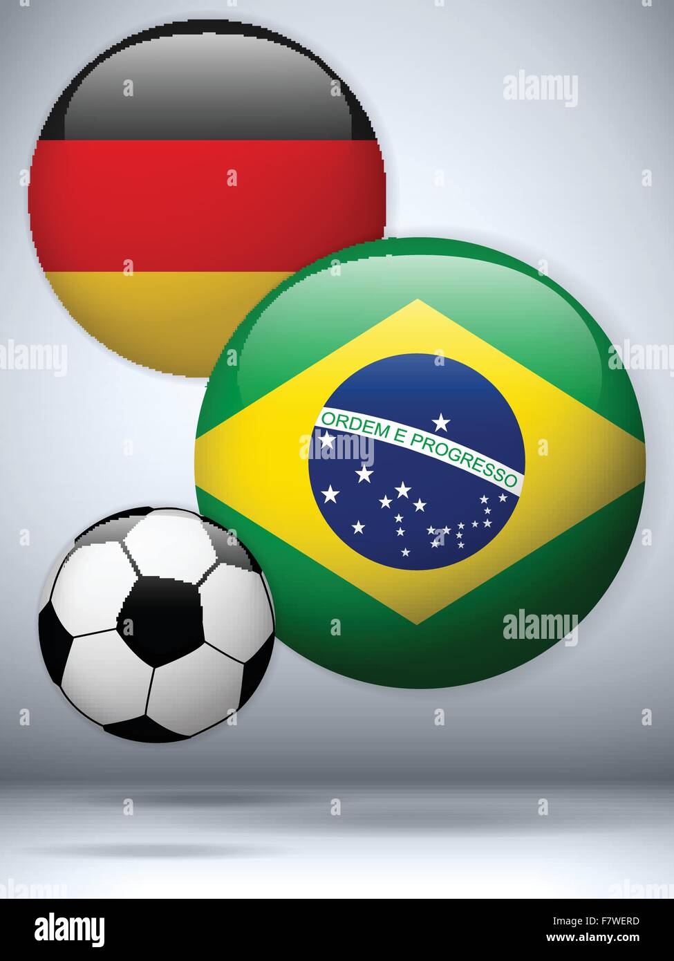 Germany versus Brazil Flag Soccer Game Stock Vector Image & Art - Alamy