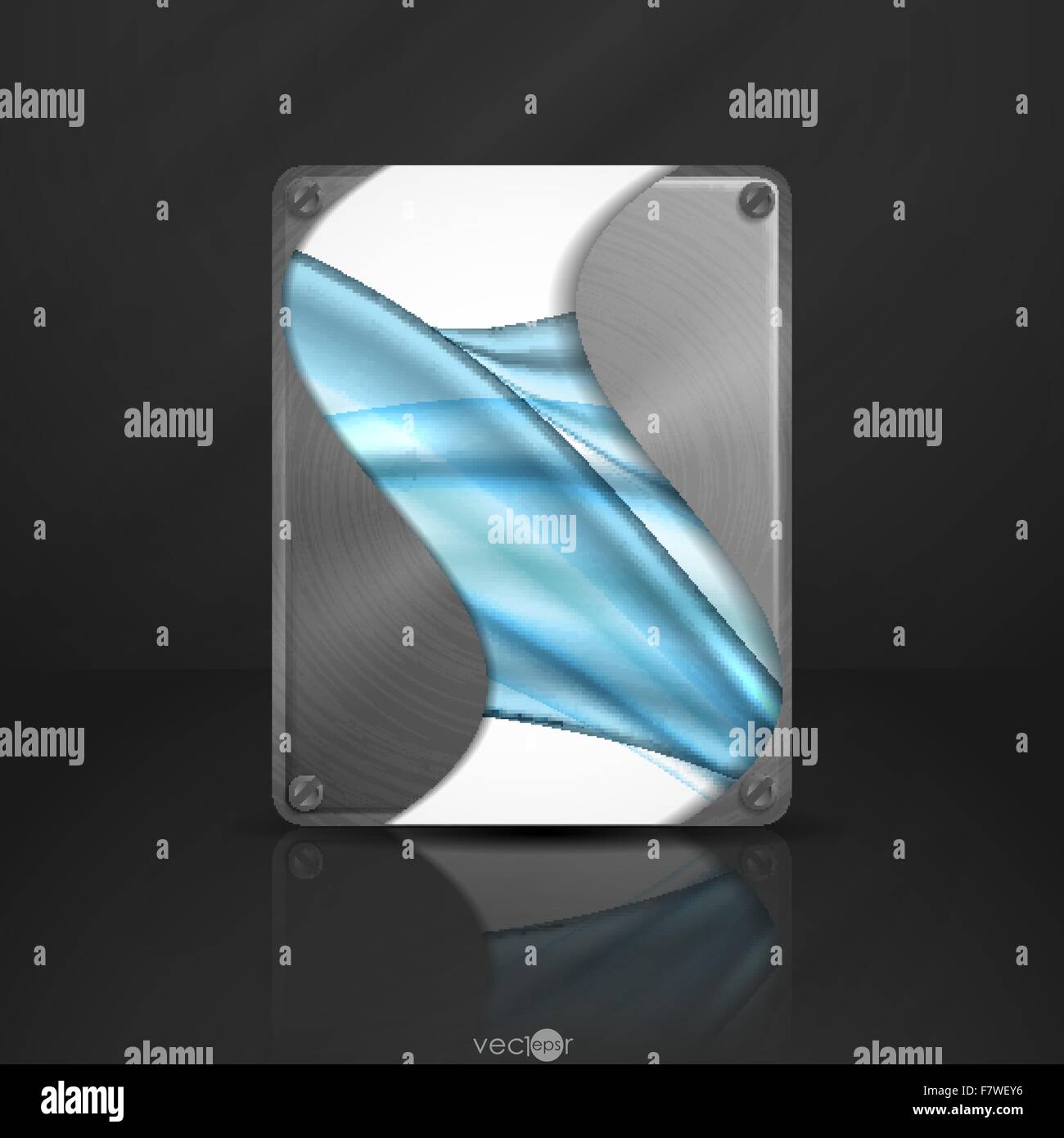White plate on metal Stock Vector Images - Alamy