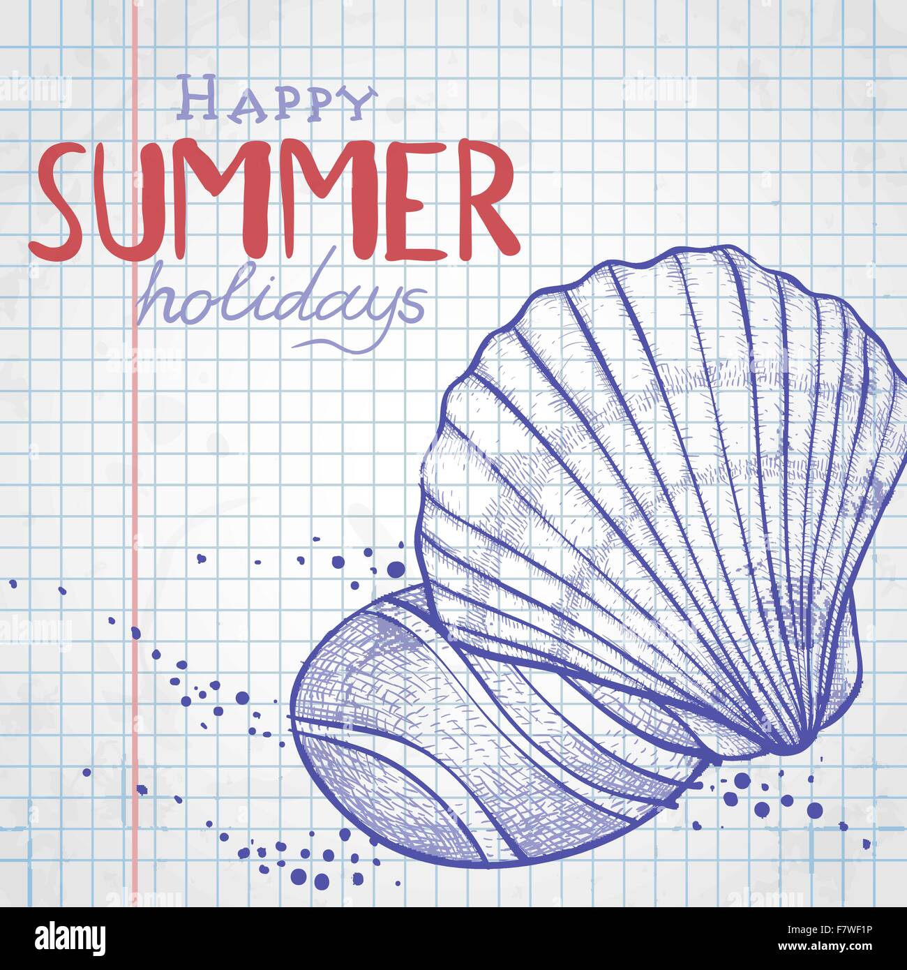 Beach shell hand Stock Vector Images - Alamy