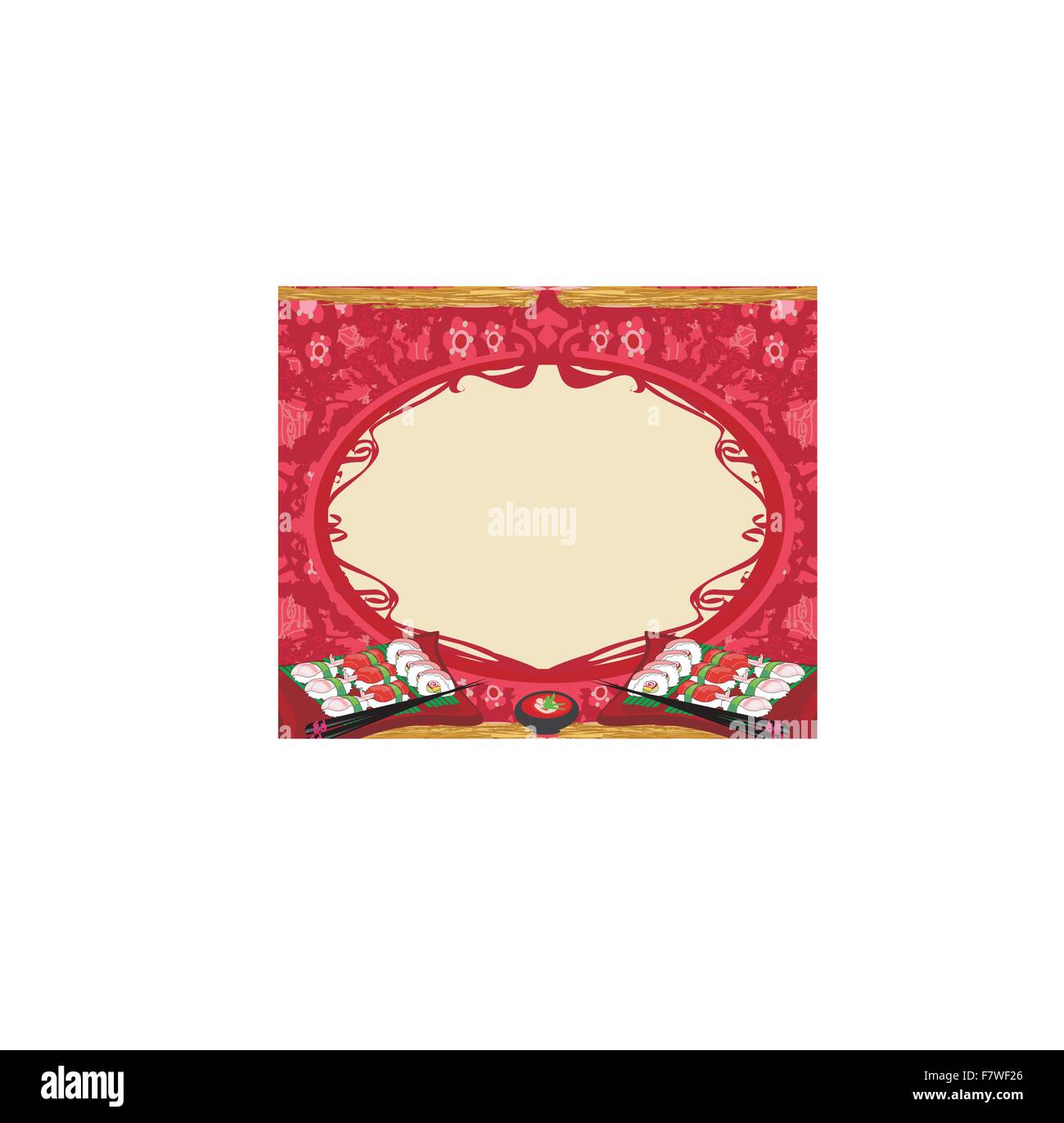 Japanese food menu vintage card hi-res stock photography and images - Alamy