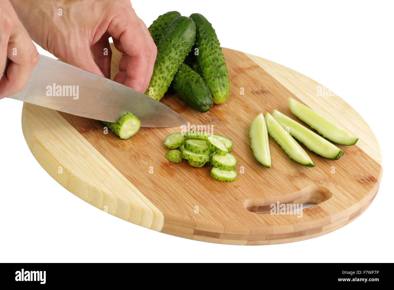 Cooking Cucumbers. Isolated with clipping path Stock Photo - Alamy