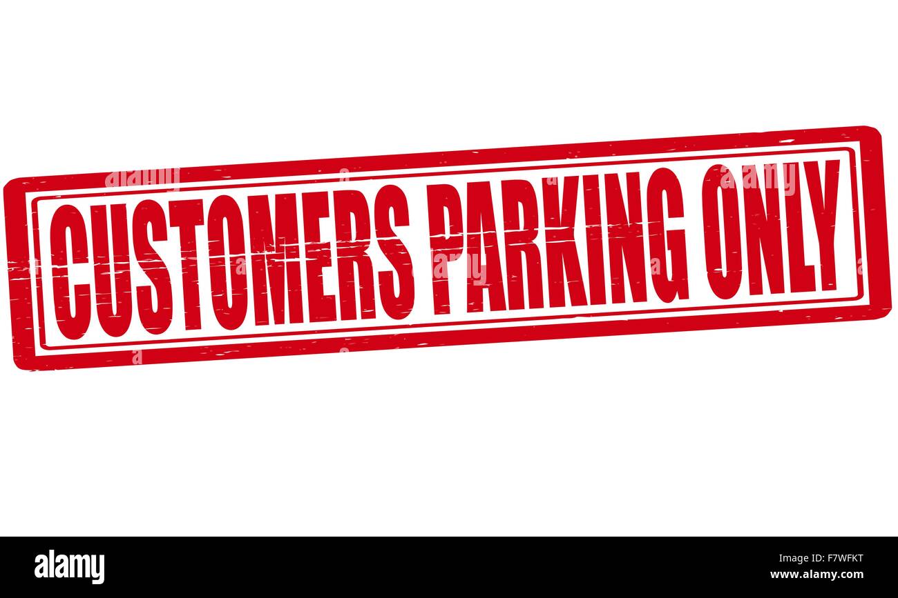Parking only for customers Stock Vector Images - Alamy