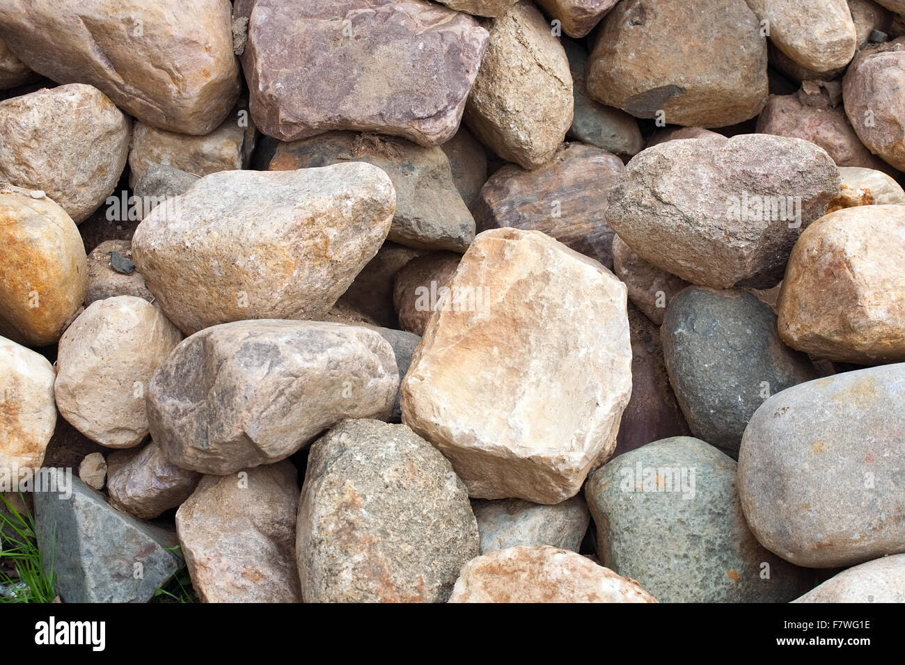 Close up of heap of large stone Stock Photo - Alamy