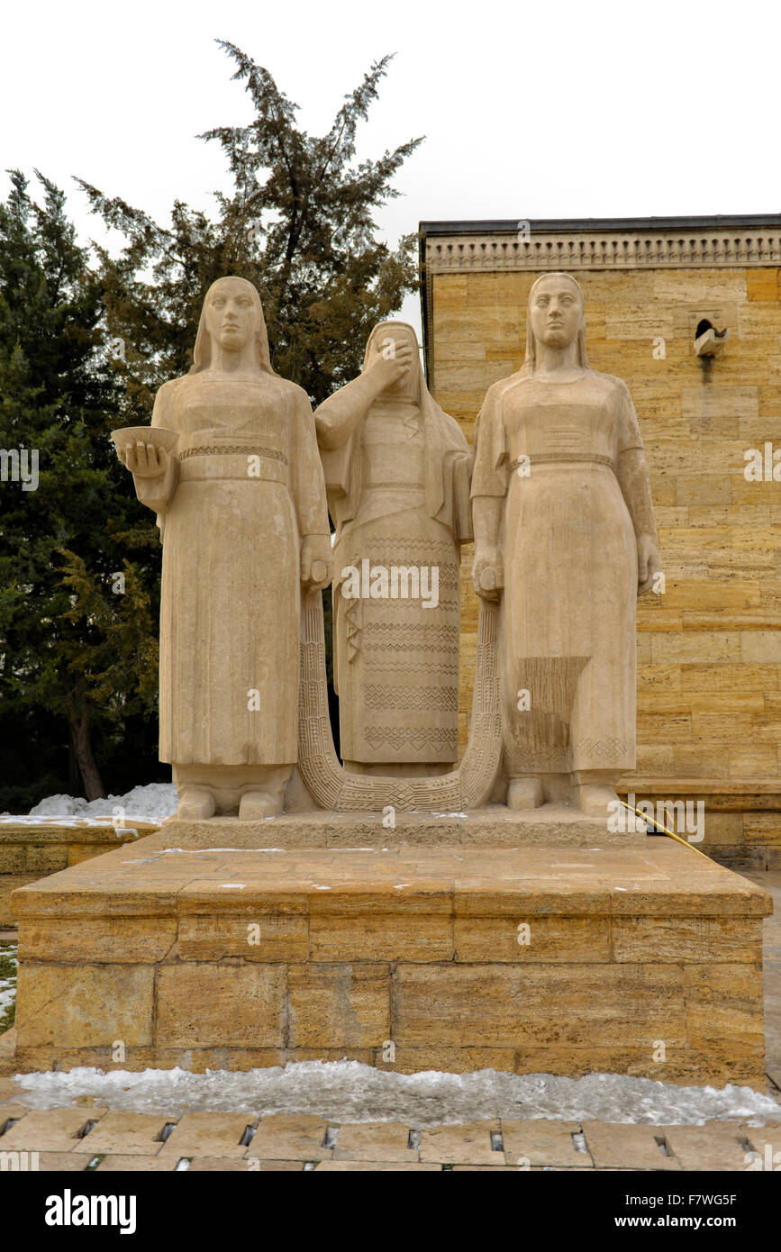 Female Statues at Anitkabir in Ankara, Turkey Stock Photo - Alamy