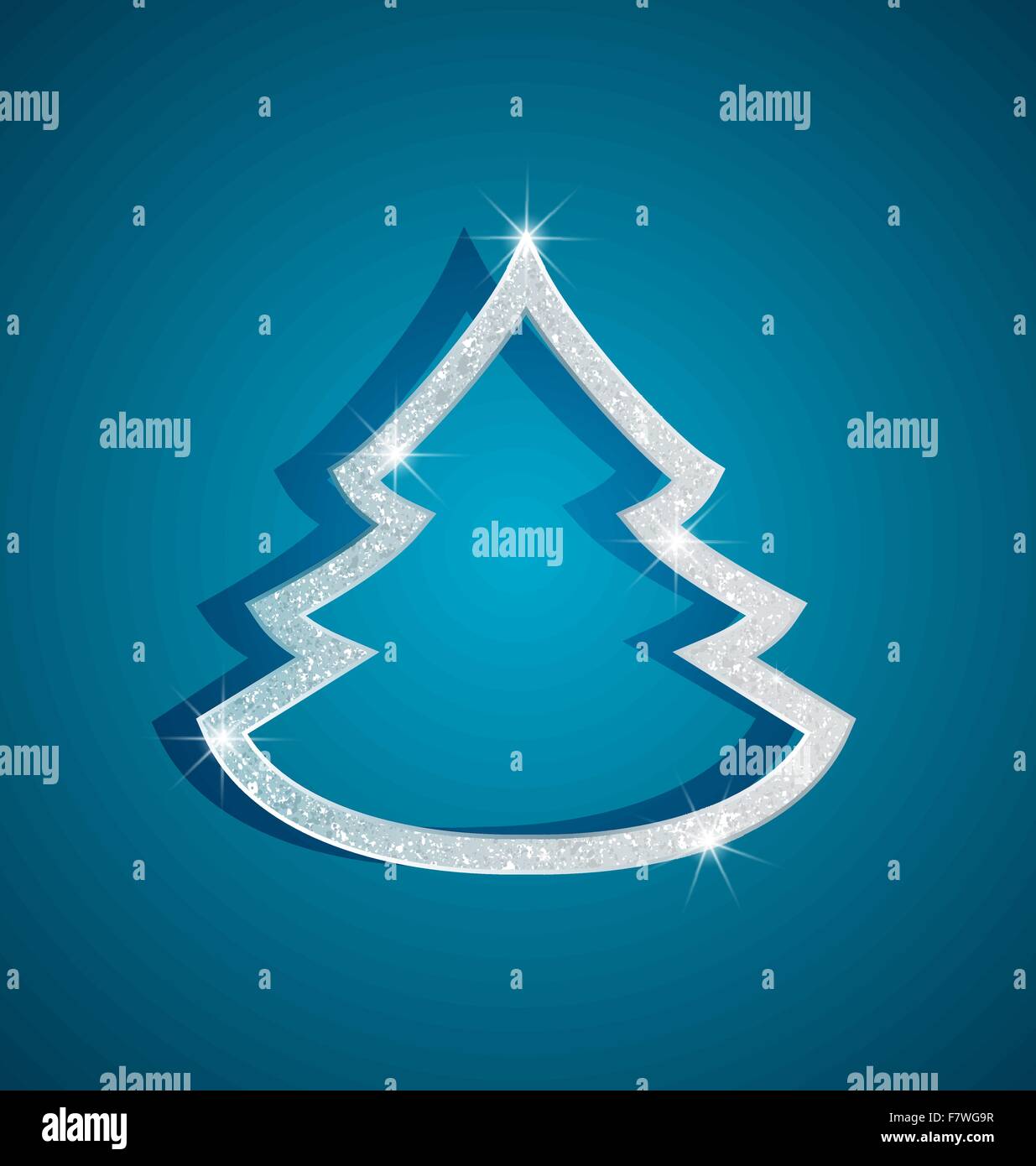 Blue silver christmas tree Stock Vector Images - Alamy
