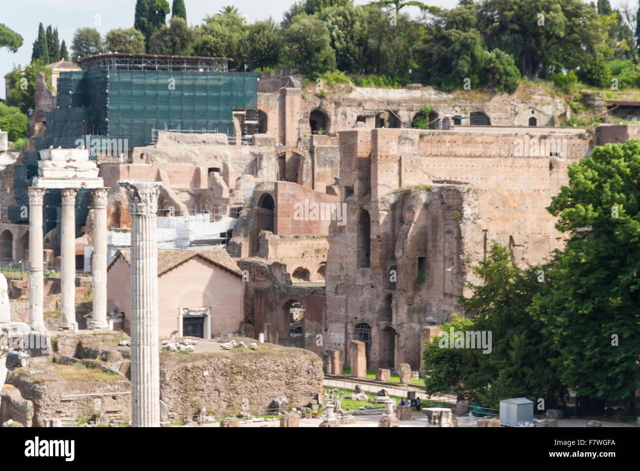 Building ruins and ancient columns in Rome, Italy Stock Photo - Alamy