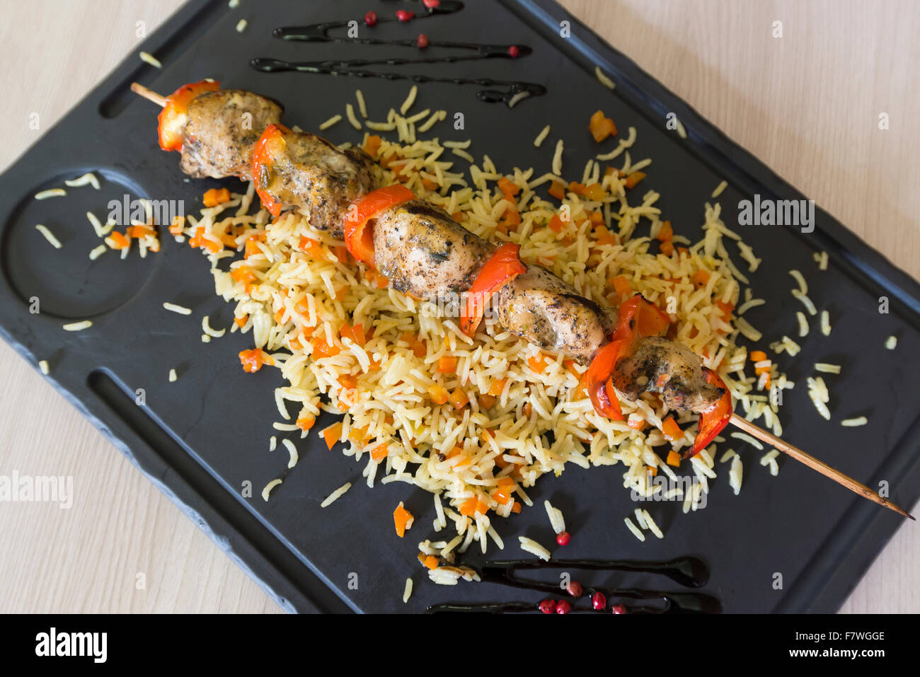 Shish kebab rice hi-res stock photography and images - Alamy