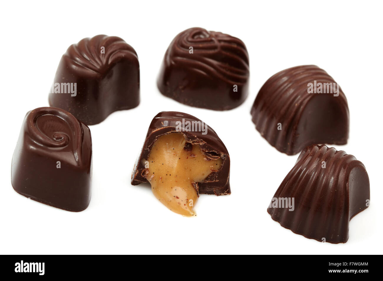 Filled chocolate candy Stock Photo - Alamy