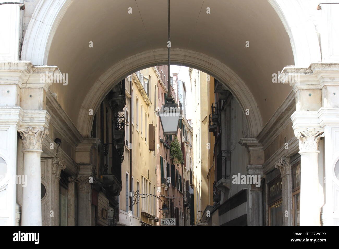 Venice, Italy June 6 2014: Architectural detail of the Arch in St. Mark ...