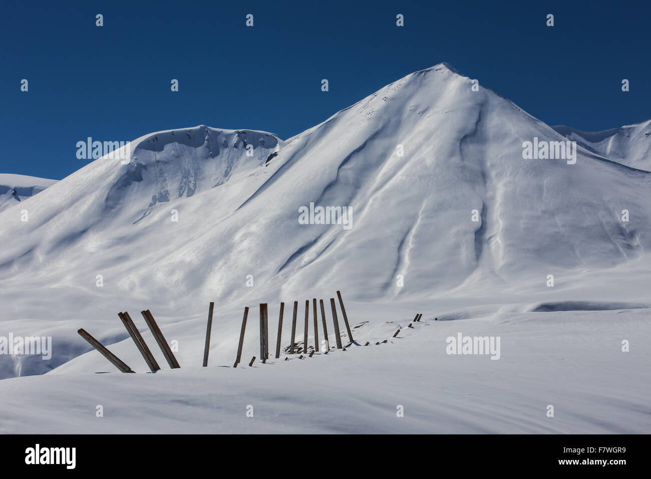 Beautiful snowy landscape of Georgia Stock Photo - Alamy
