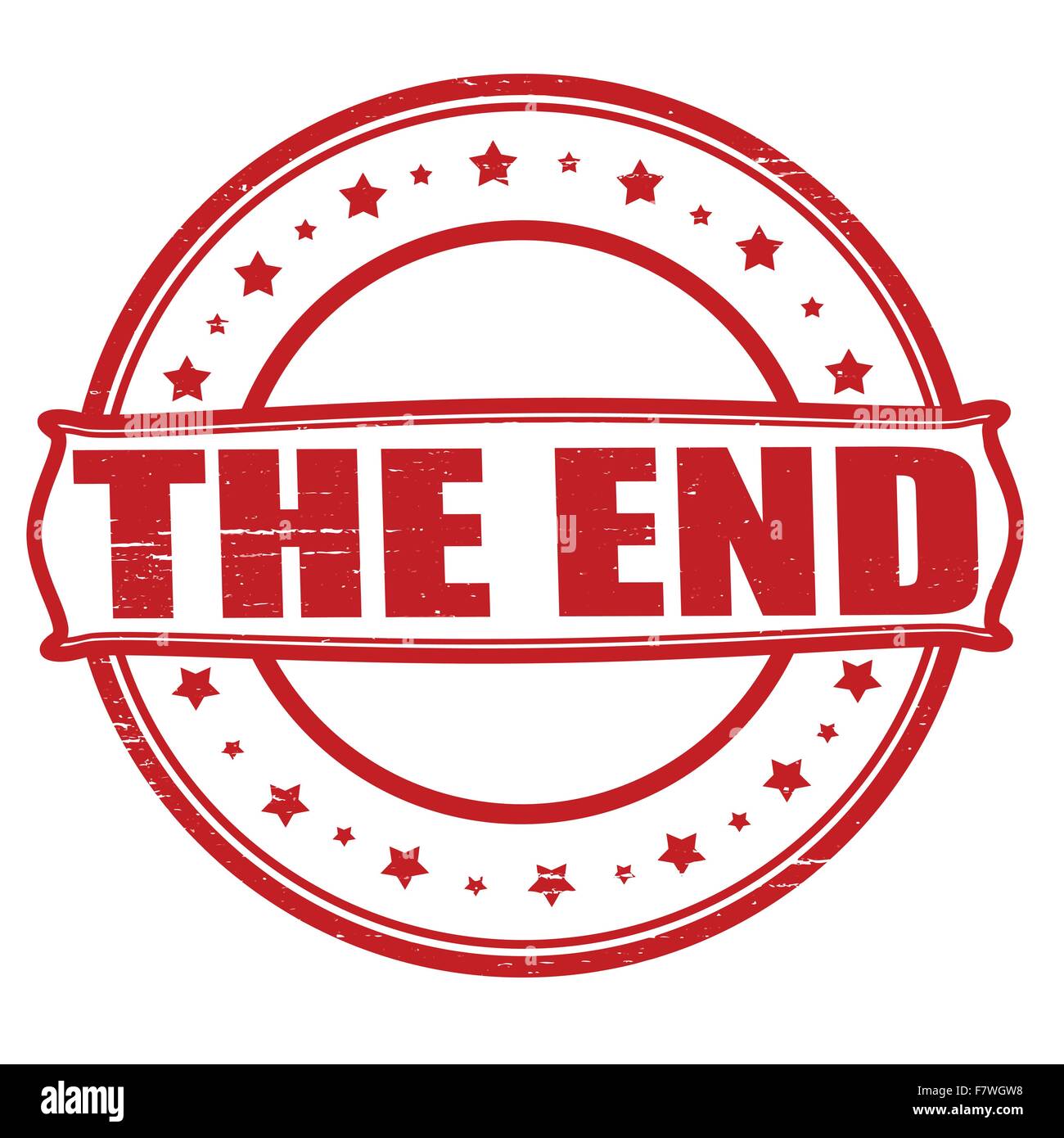 The end stamp Stock Vector Images - Alamy