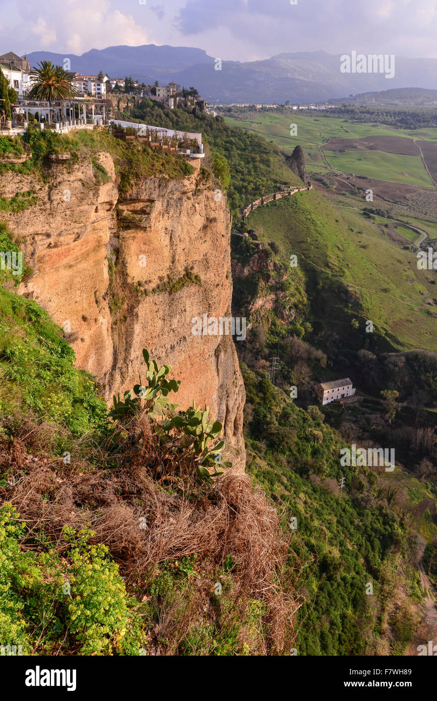 Cliff in Ronda, Spain Stock Photo - Alamy