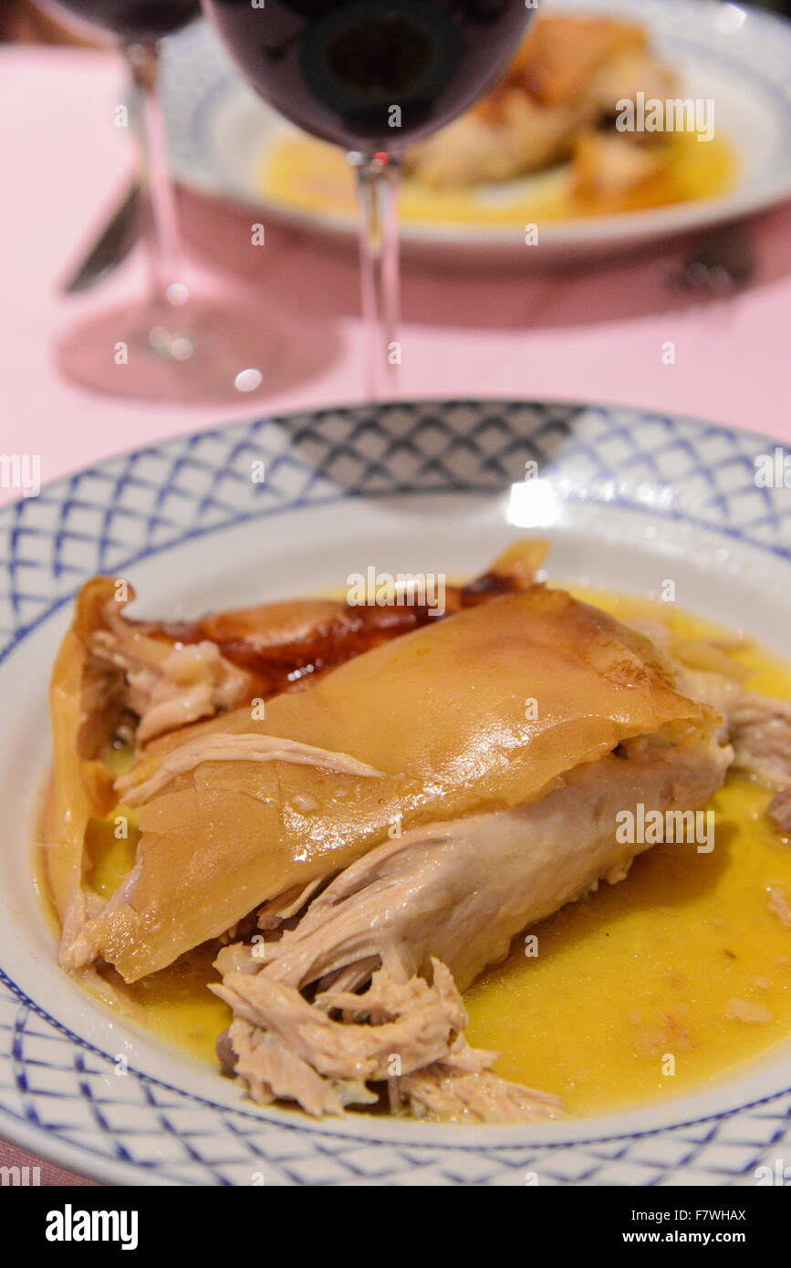 Food served in restaurant in segovia hi-res stock photography and ...