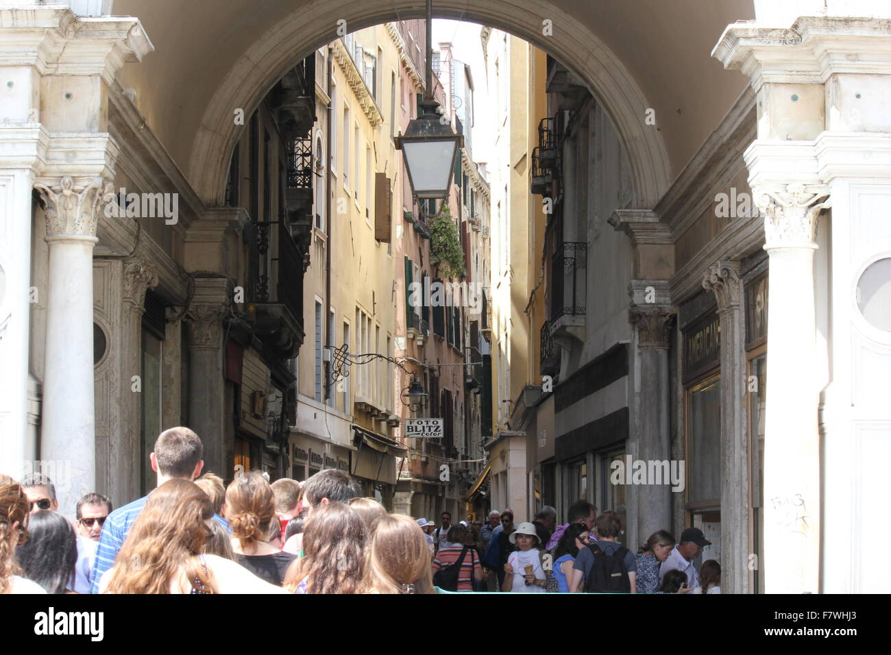 Venice, Italy June 6 2014: Architectural detail of the Arch in St. Mark ...