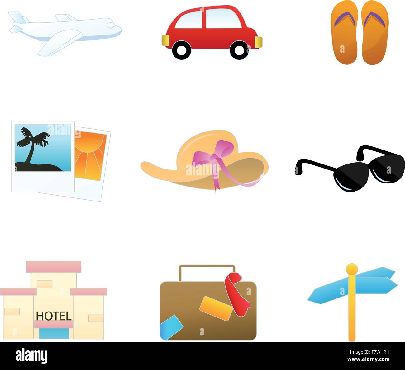 a set of collection of simple travel icons Stock Vector Image & Art - Alamy